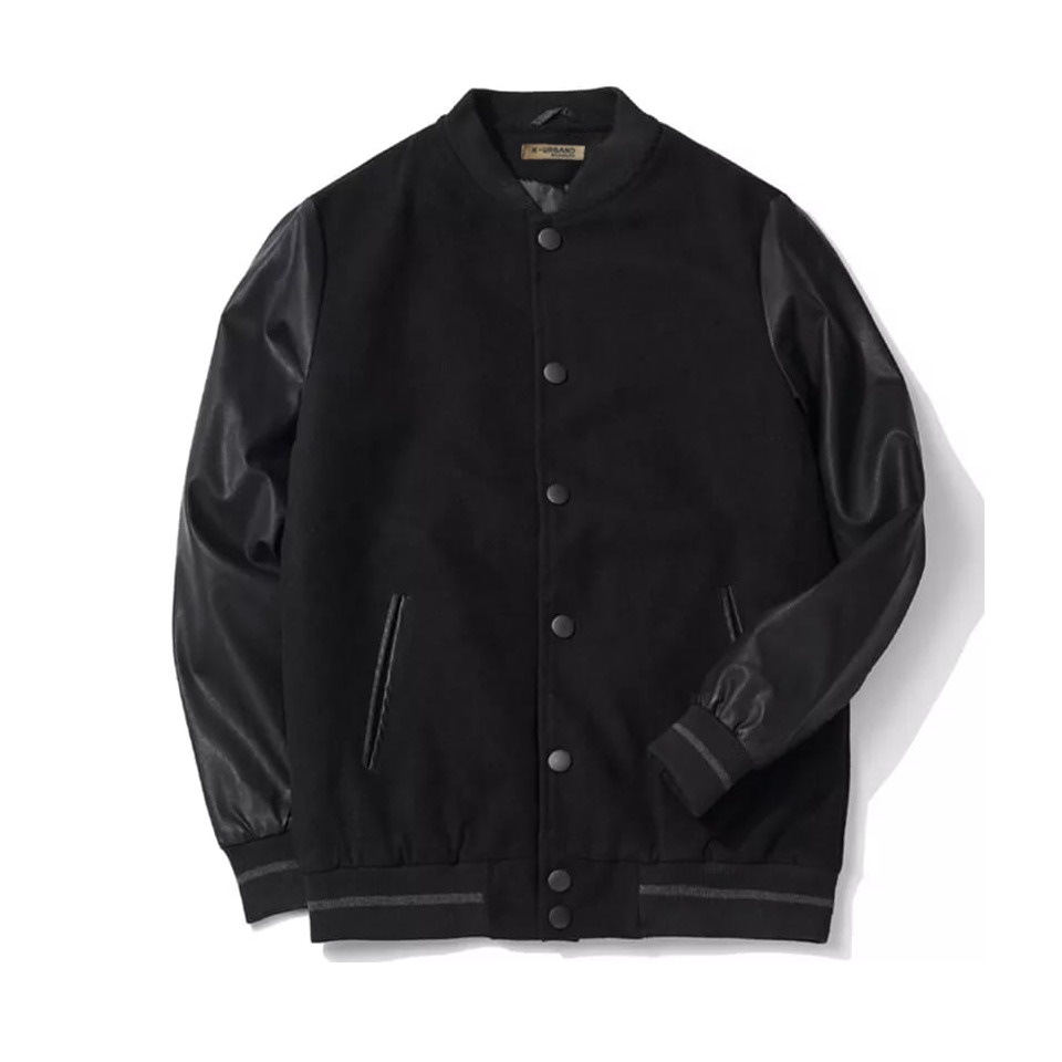 Jual Dhozen Jaket Varsity Polos Elegan Original | Shopee Indonesia