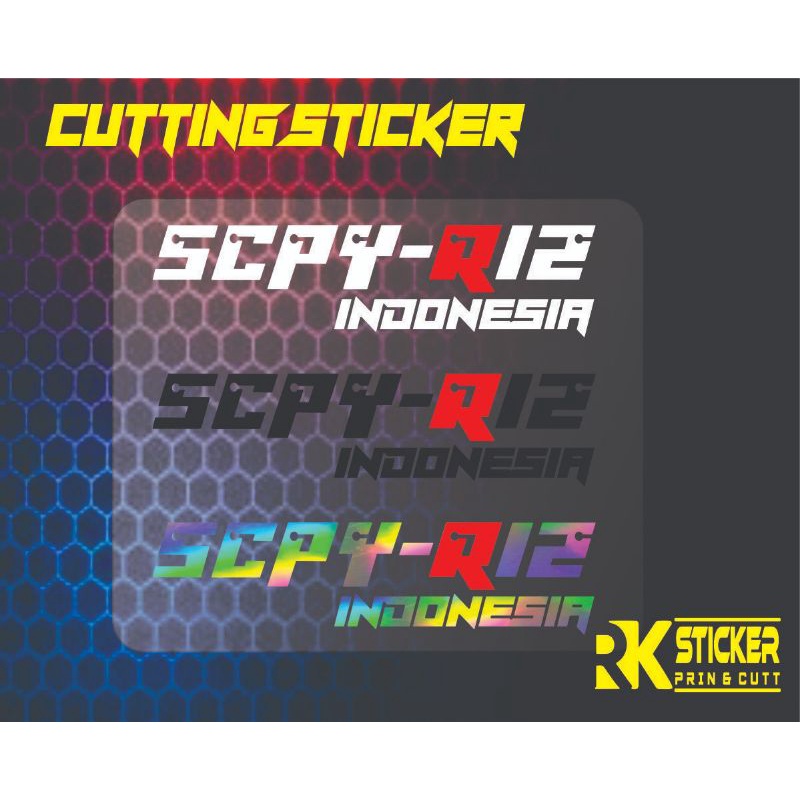 Jual CUTTING STICKER SCPY-R12 indonesia Stiker scoopy viral | Shopee ...