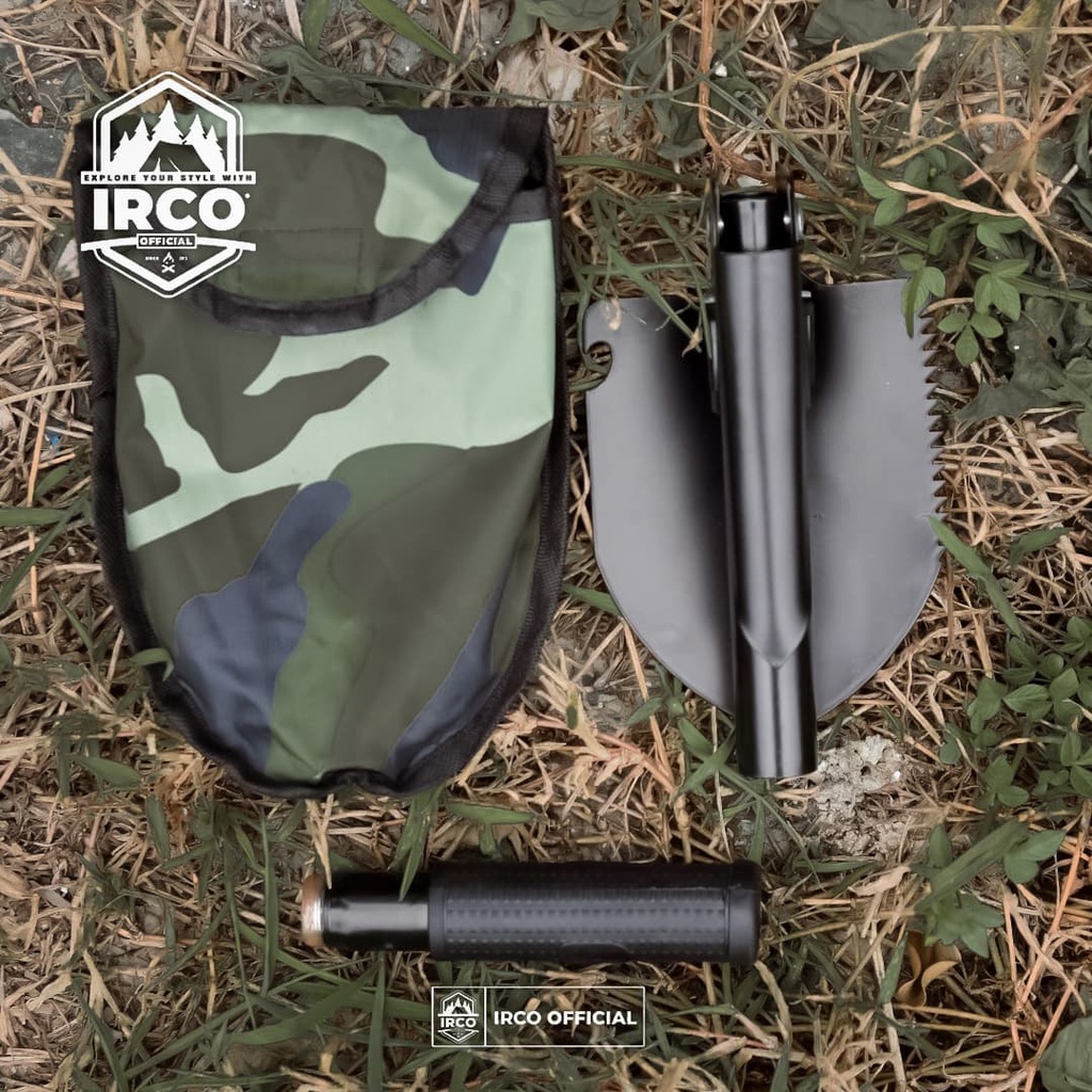 Jual IRCO Sekop Lipat Outdoor Multifungsi 3 In 1 - Sekop Mini Camping ...