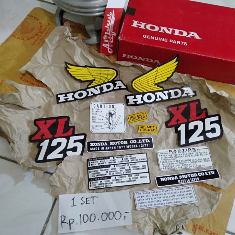 Jual STIKER HONDA XL125 STICKER HONDA XL125 LOGO HONDA XL 125 | Shopee ...
