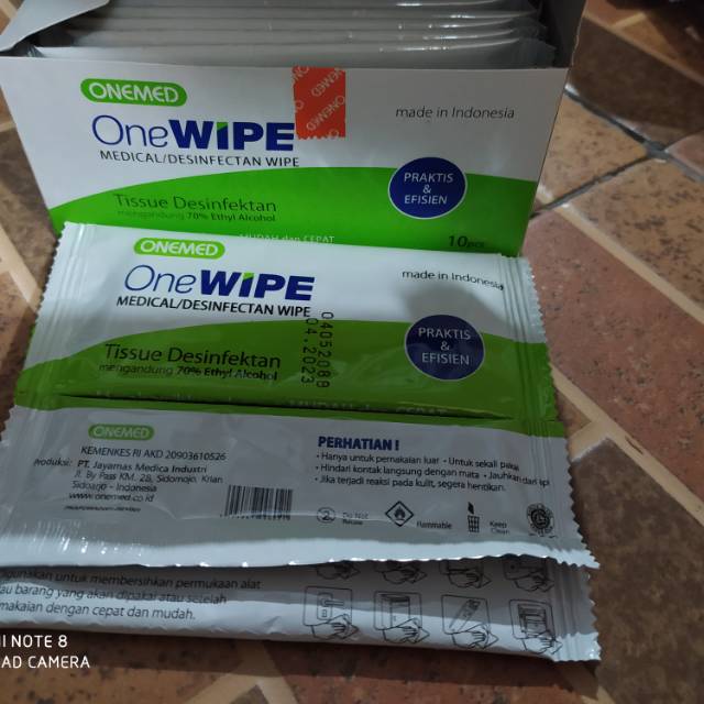 Jual Tissue desinfectan one wipe onemed onewipe tissue pembunuh bakteri ...