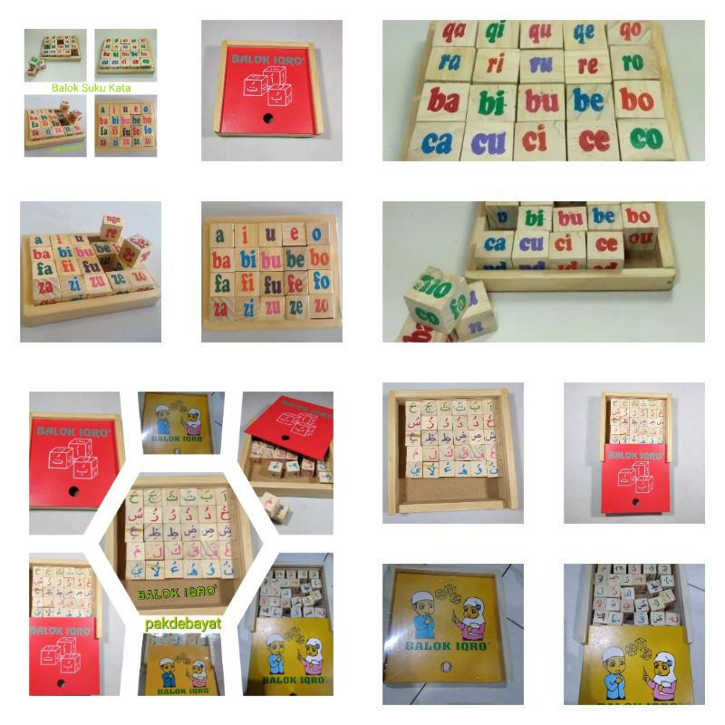 Jual Paket Hemat 2 Pcs (Balok Iqro' dan Balok Suku Kata) | Shopee Indonesia
