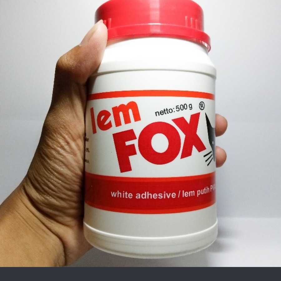 Jual Lem Fox Putih / Lem PVCAC/lem Kertas Fox kemasan isi 1/2 kg net ...