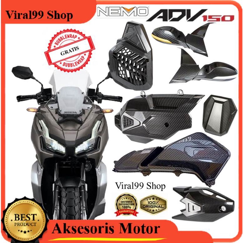 Jual Paket Aksesoris Cover Honda ADV 150 Full Body Carbon Nemo | Shopee ...