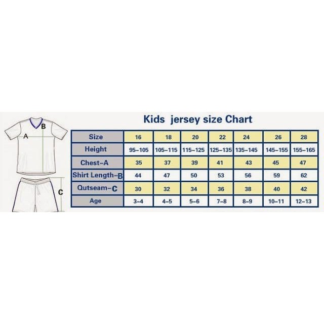 Jual Ukuran Jersey Grade Ori Kids | Shopee Indonesia