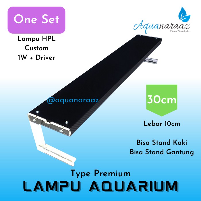 Jual Lampu Aquascape HPL 30cm 12Watt 18Watt Lampu Akuarium Air Laut LED ...
