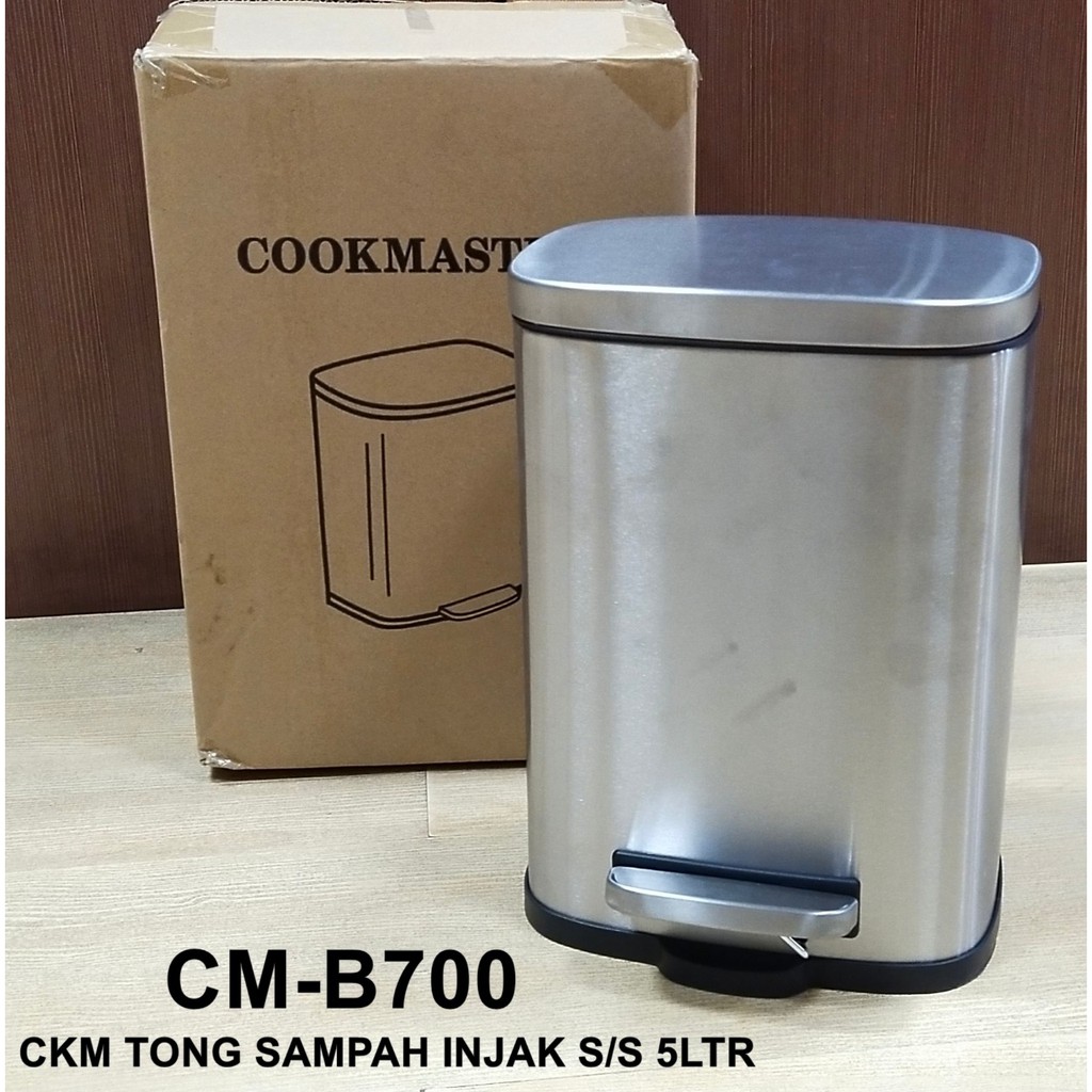 Jual Cookmaster TEMPAT TONG SAMPAH INJAK PEDAL SLIM SOFT CLOSE - 5 LITER | Shopee Indonesia