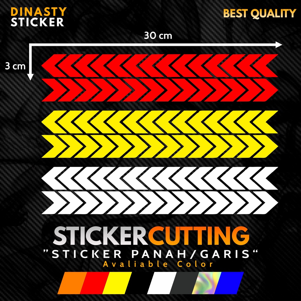 Jual STICKER STIKER CUTTING GARIS PANAH POLISI STICKER BOX GIVI SHAD ...