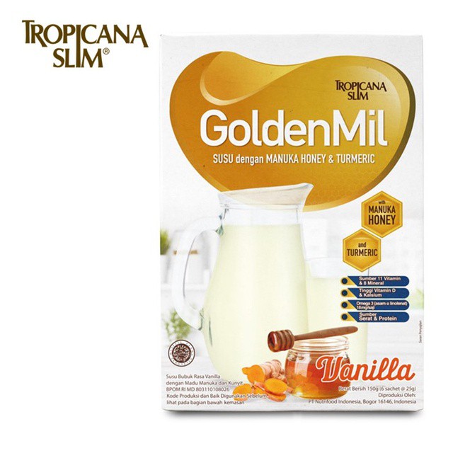 Jual TROPICANA SLIM GOLDEN MIL VANILLA 180G | Shopee Indonesia