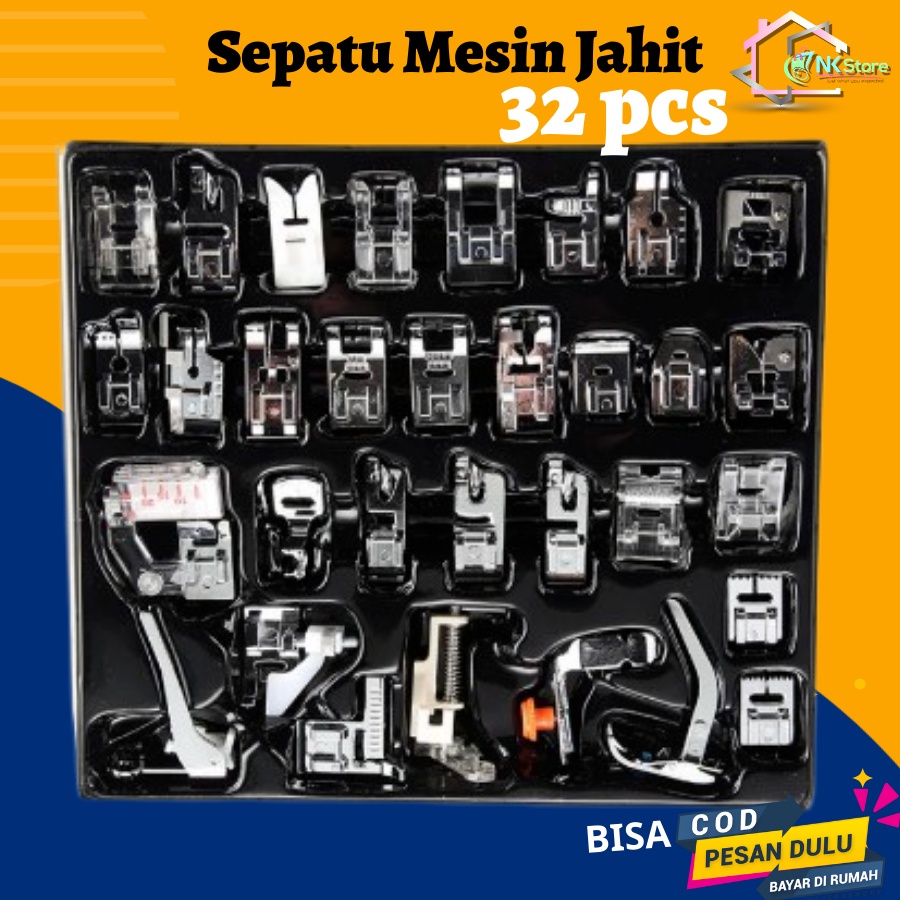 Jual 32 PCS PAKET KOMPLIT sepatu mesin jahit Set portable rumah tangga 32pcs | Shopee Indonesia