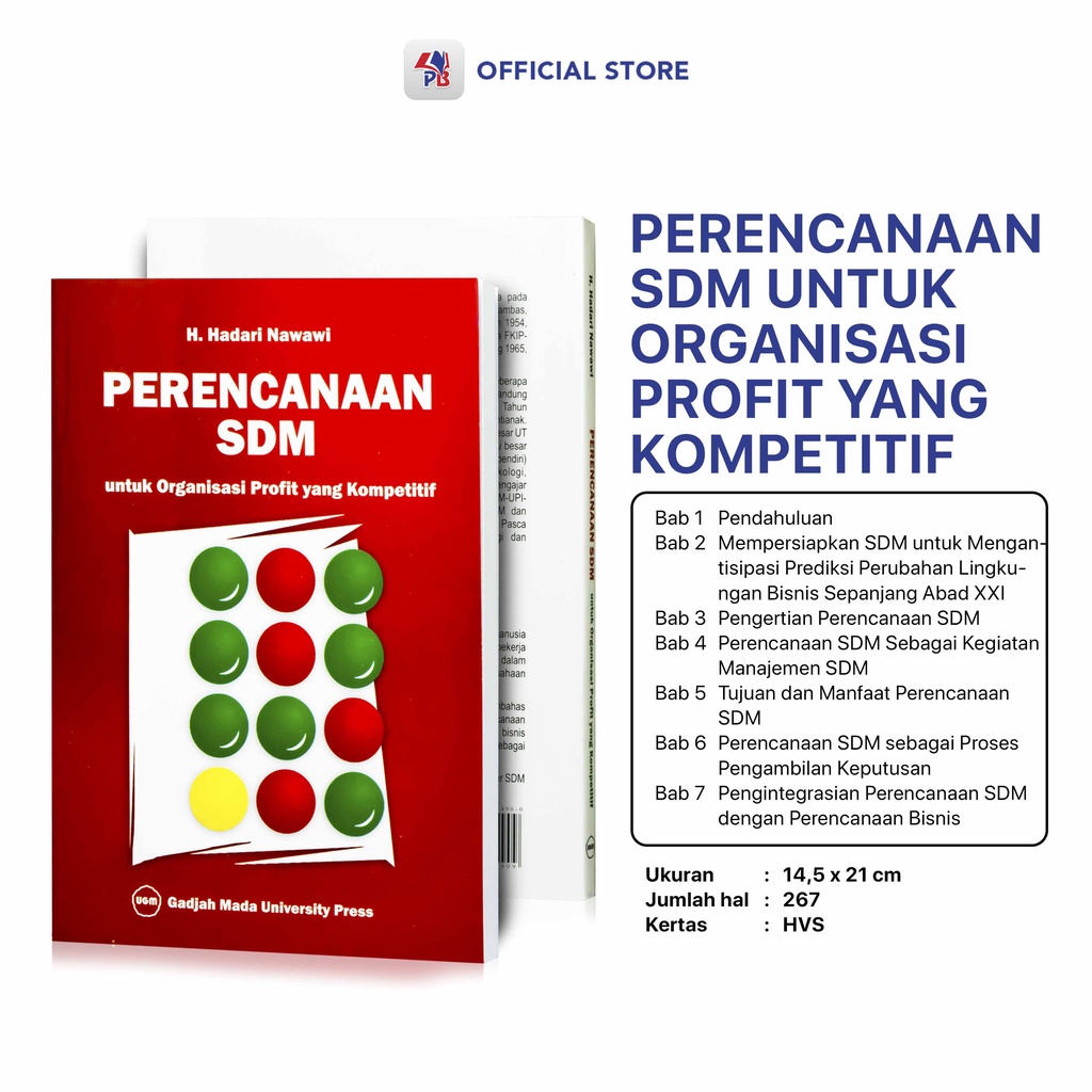 Jual Buku Perencanaan SDM untuk Organisasi Profit yang Kompetitif / UGM Press / H Hadari Nawawi ...