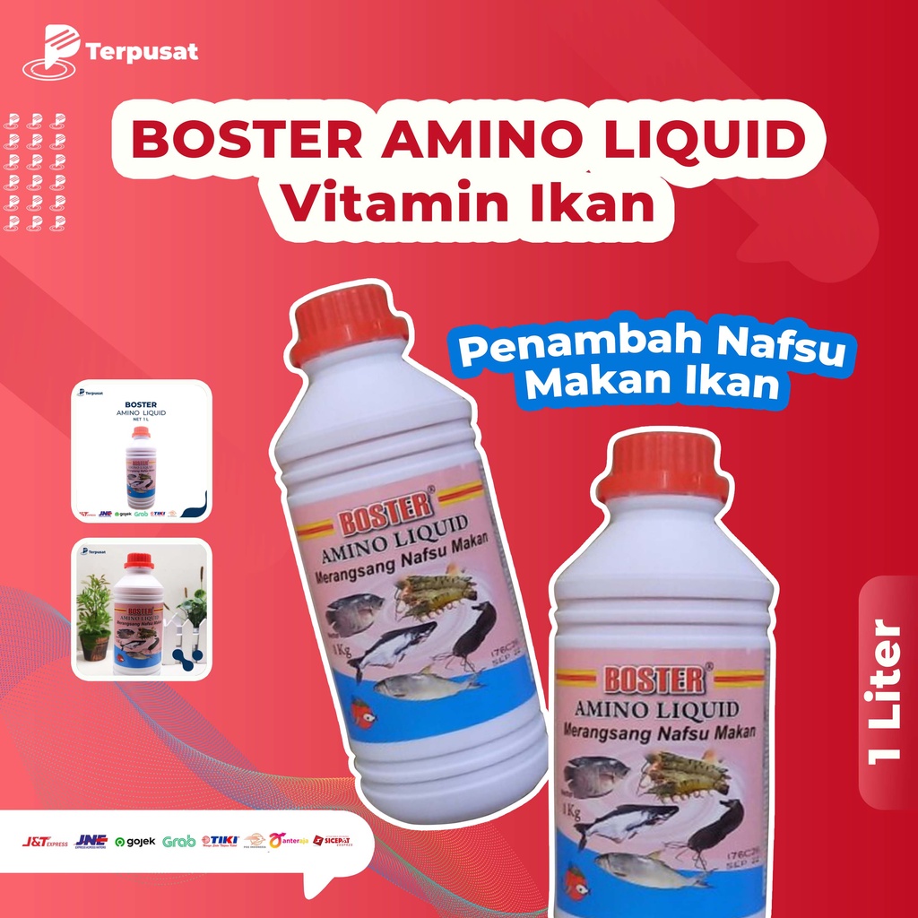 Jual Boster Amino Liquid 1 Liter Obat Ikan Vitamin Penambah Nafsu Makan ...
