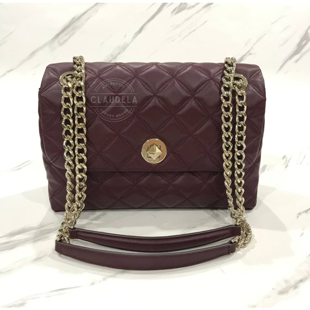 Jual KATE SPADE Natalia Flap Medium Convertible Shoulder Bag in Cherry ...