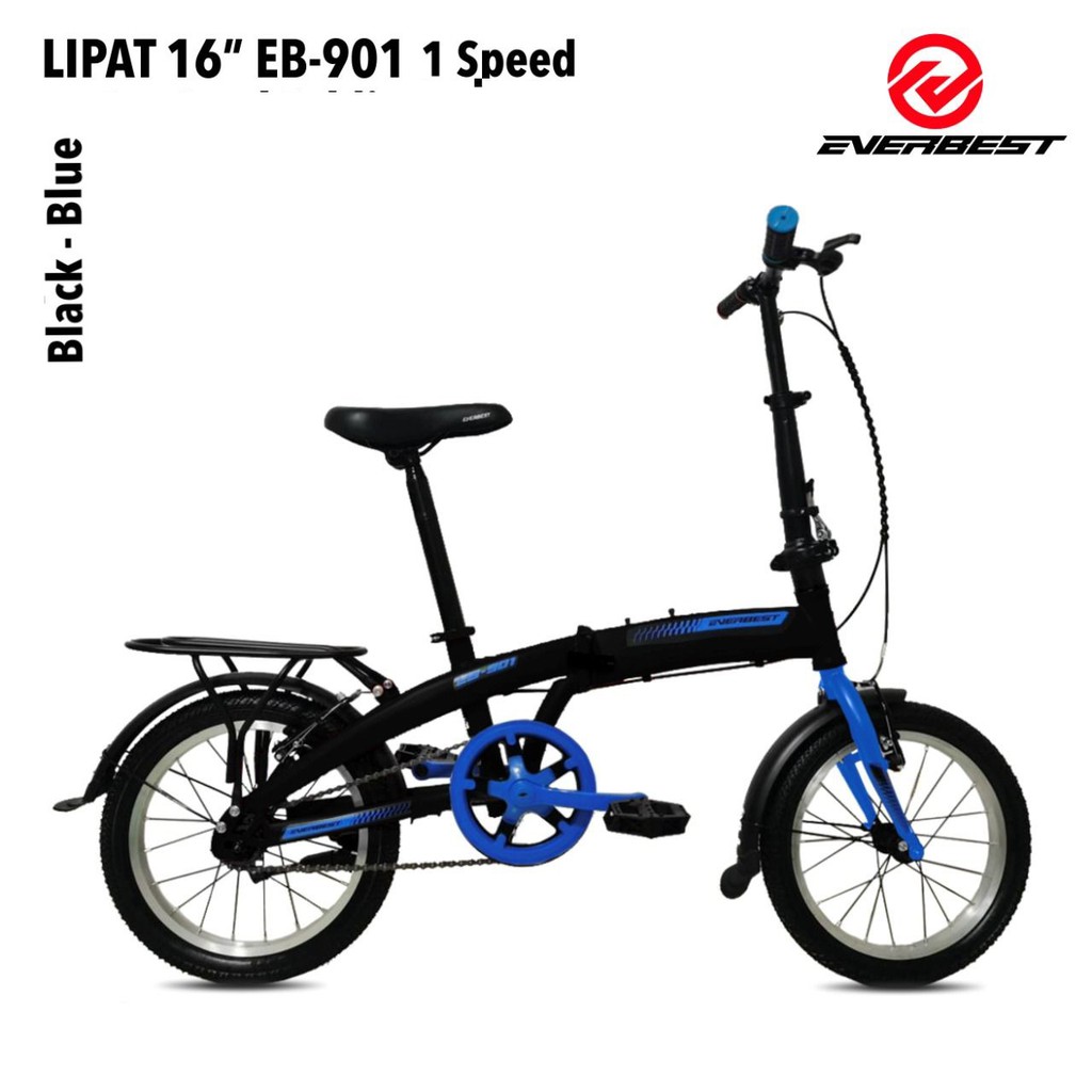 Jual Sepeda Lipat Everbest EB901 16 Inci x 1.50 Inci Hi-Ten Steel 1Sp V ...