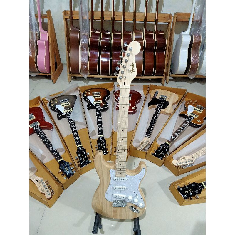 Jual Gitar listrik / elektrik Fender stratocaster custom | Shopee Indonesia
