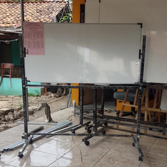 Jual papan tulis whiteboard standing 60 x 120cm | Shopee Indonesia
