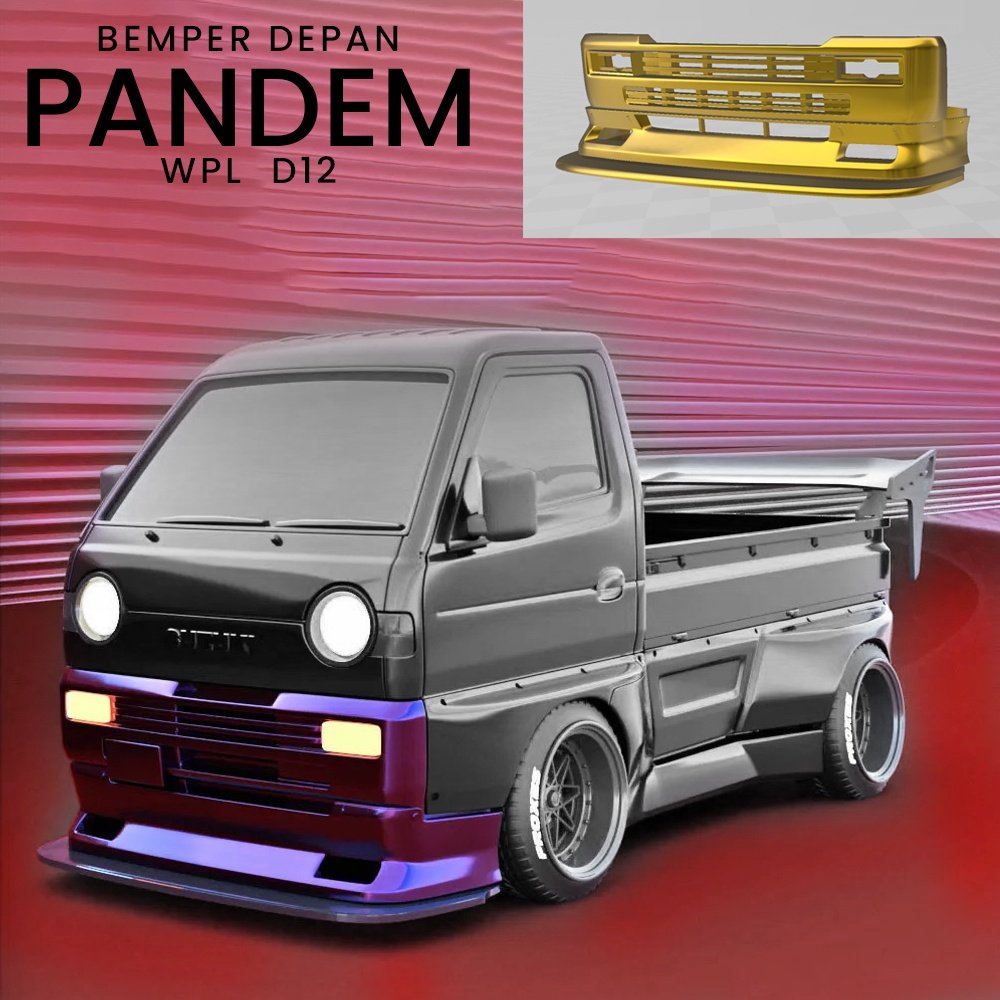 Jual WPL D12 Bemper Depan PANDEM Body Kit Set - RC Drift Car 3D Print | Shopee Indonesia