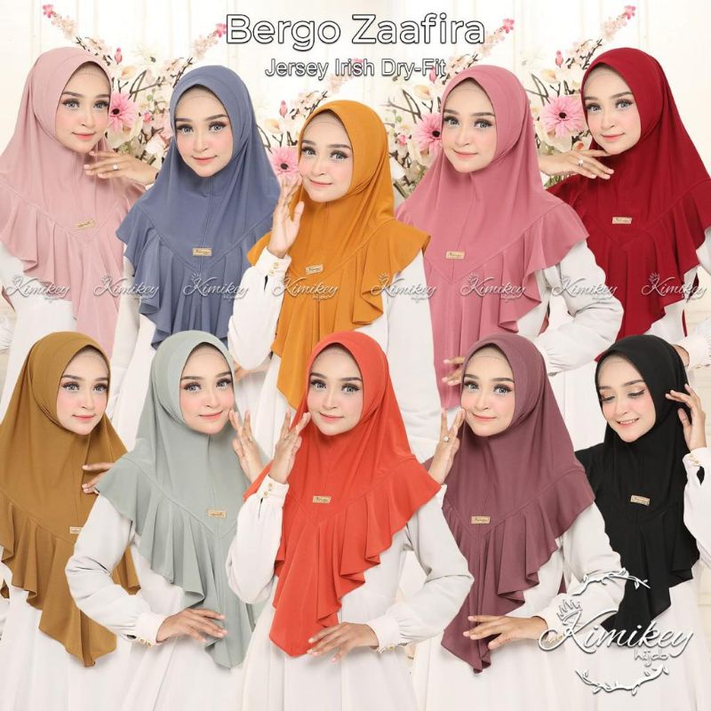 Jual ZAAFIRA Kimikey Hijab Jilbab Instan Premium Jersey Irish Dry Fit ...