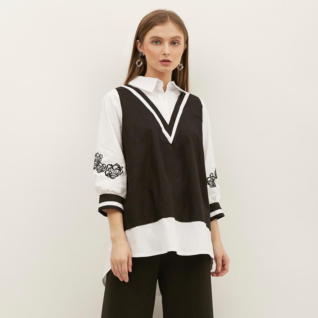 Jual Kukky Top Kemeja Rompi Fashion Korean Style 11743 | Shopee Indonesia