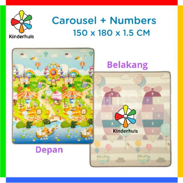 Jual Playmat Tebal / Yofi XPE Playmat Carousel + Numbers tebal 1,5cm ...