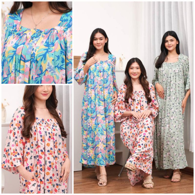 Jual Baju daster gamis KIMMY Dress panjang hijab muslim busui katun ...