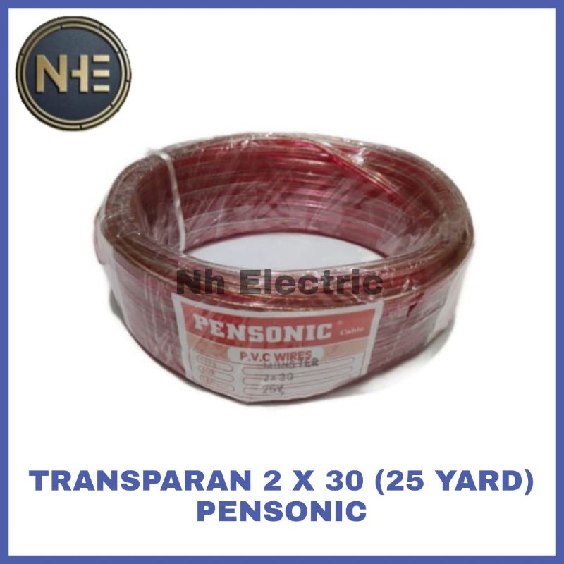 Jual Kabel Listrik Transparan 2x30 25 Yard Pensonic - Kabel Trans Audio ...
