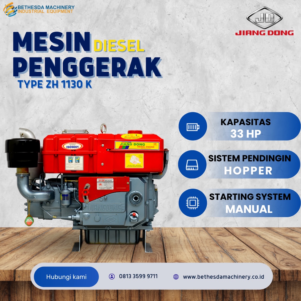 Jual Mesin Penggerak 33 HP - Engine Diesel Jiangdong ZH 1130 K 33 PK | Shopee Indonesia
