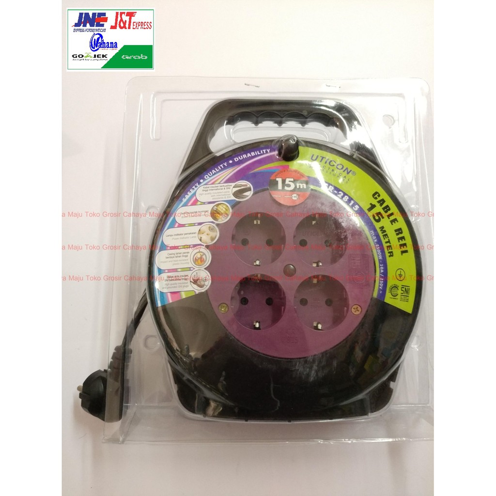 Jual Kabel Roll UTICON 15m 15 m 15 Meter Rol Kabel Stop Kontak CR-2815 ...