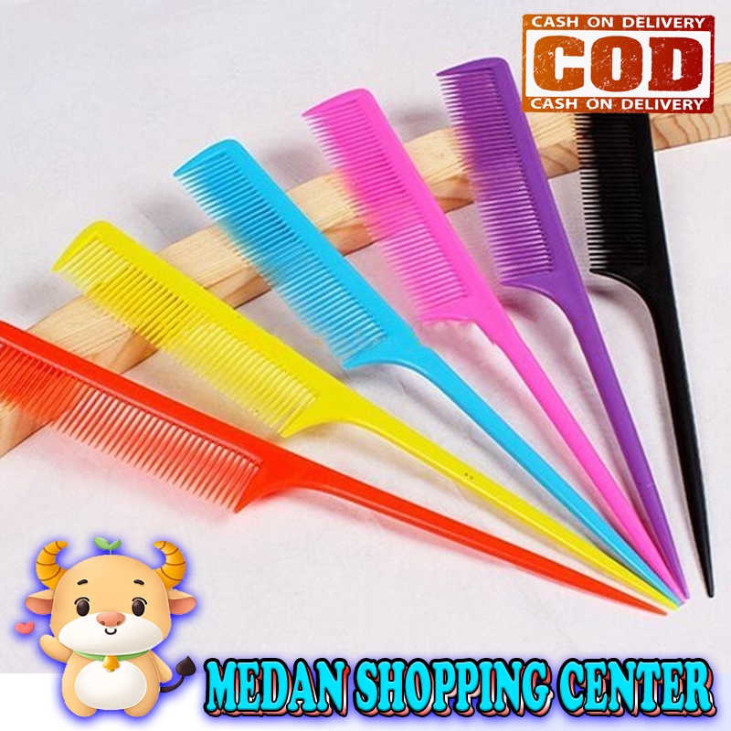 Jual MSC Sisir Sasak Plastik Polos Warna Warni Sederhana Sisir Rambut ...