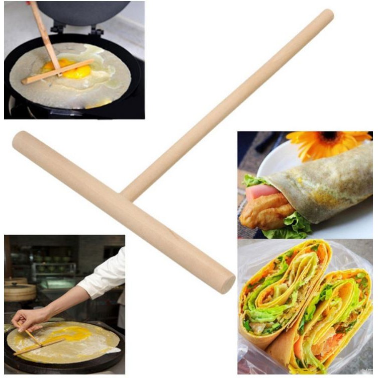 Jual PERATA ADONAN CREPES / SPATULA LEKER / TORTILLA / PANCAKE KAYU ...