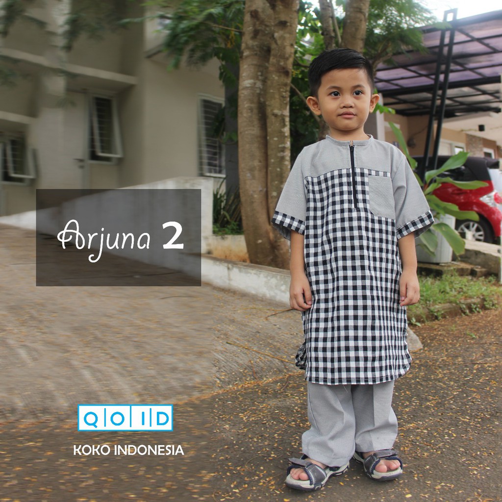 Jual Baju Koko Anak Arjuna Ori QOID BY ATHIRTEXTILE | Shopee Indonesia