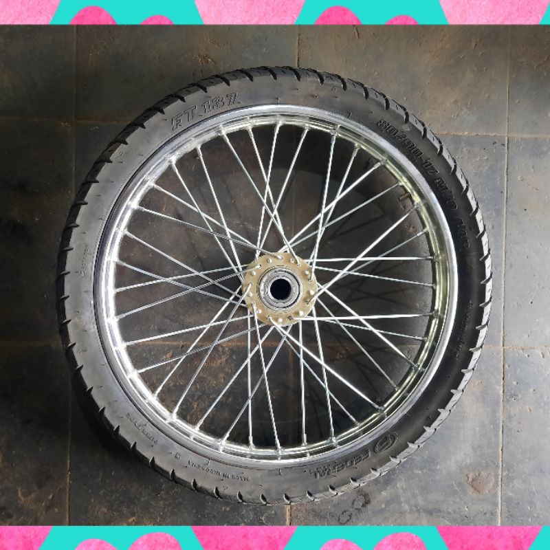 Jual Roda Gerobak Ring 17 dan 14 Ruji Motor Tanpa As | Shopee Indonesia