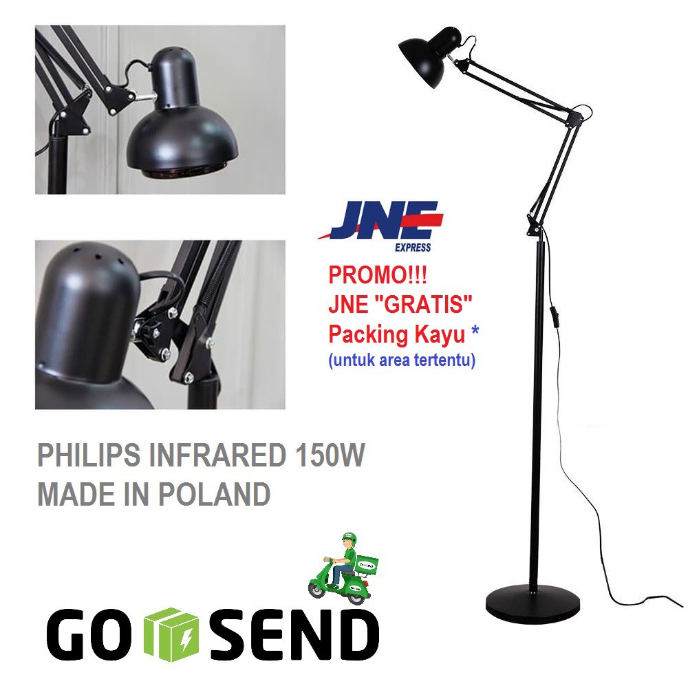 Jual Lampu Terapi Fisioterapi Infrared Philips 150w Berdiri Standing ...
