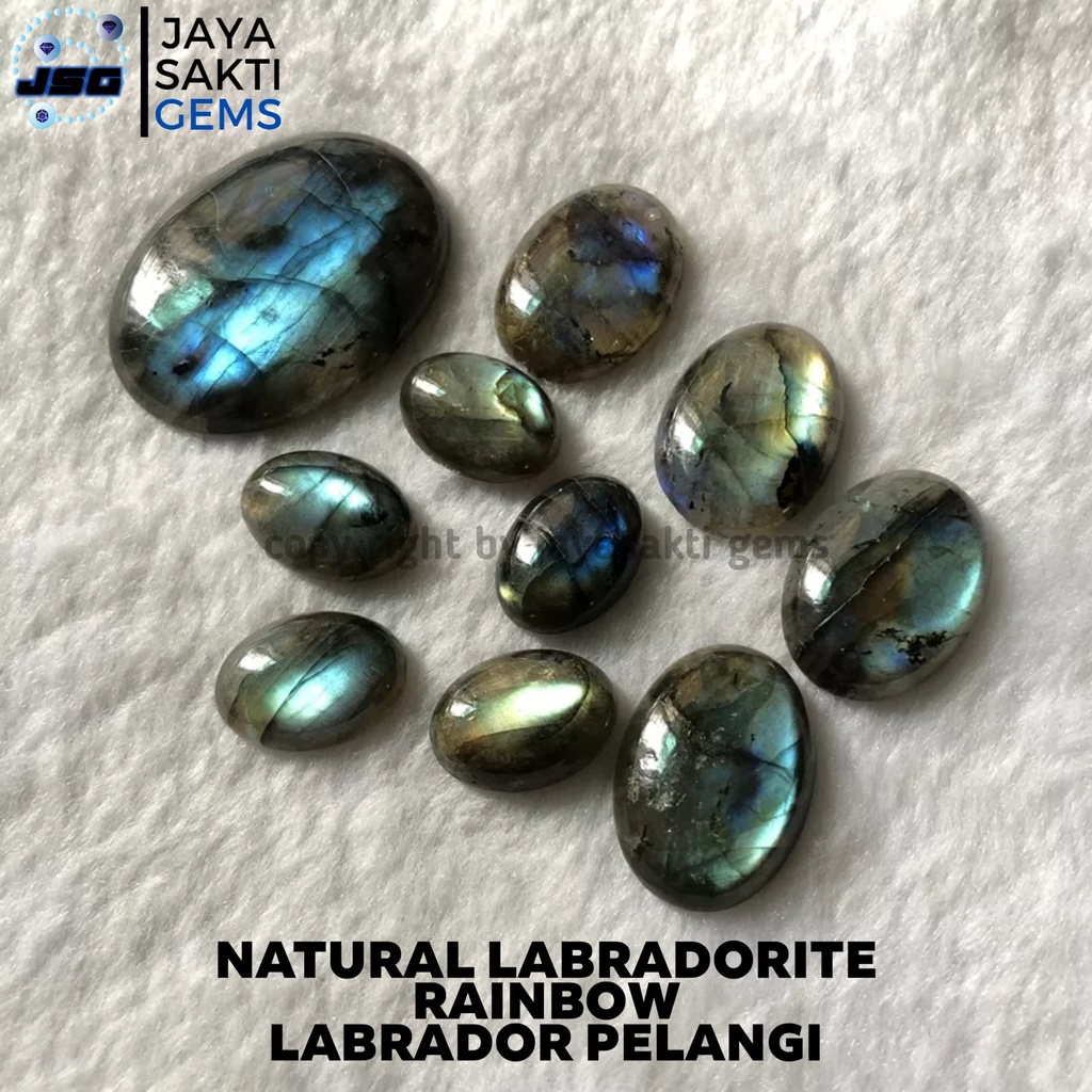 Jual Labrador Pelangi / Rainbow Lose Stone Full Pelangi Goyang Cat Eye ...