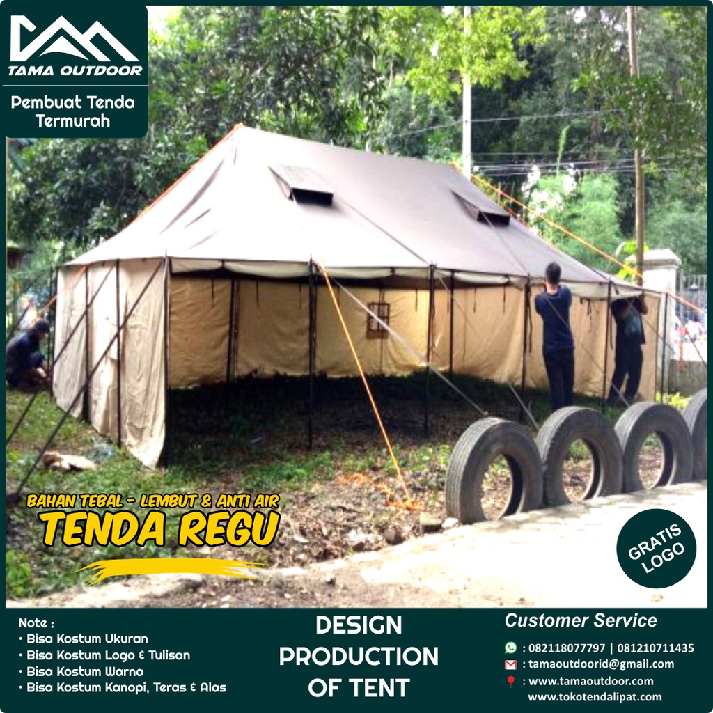 Jual Tenda Regu Barak | Ukuran 5M x 7M x 3M Kapasitas 20 Orang | Shopee ...
