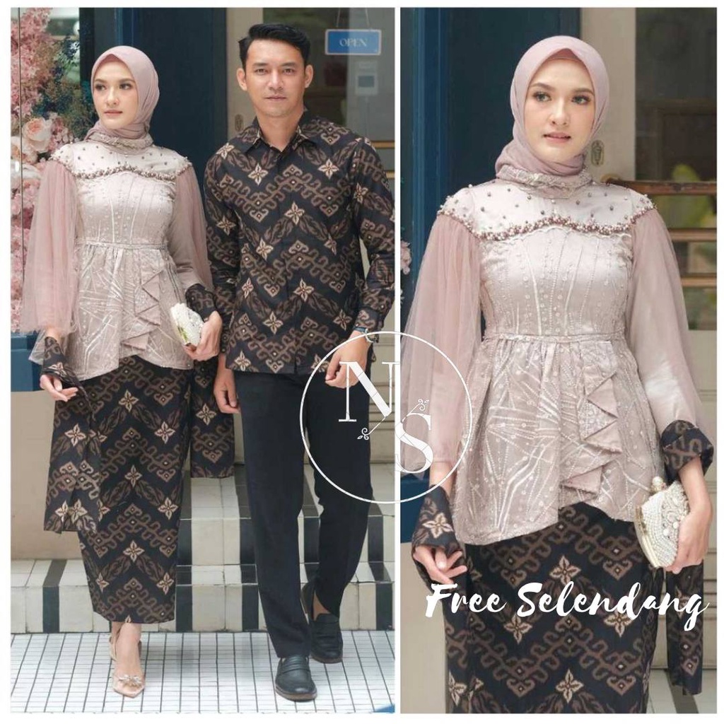Jual Kebaya Couple Modern baju batik Kebaya Tunik Wisuda Modern Couple ...