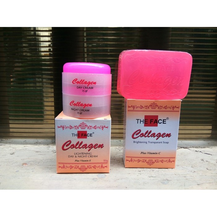 Jual PAKET CREAM COLLAGEN + SABUN COLLAGEN SOAP THE FACE | Shopee Indonesia