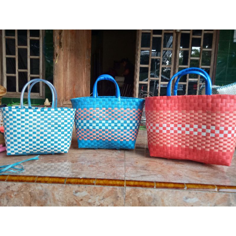Jual Tas Becek/Anyaman Embos/Super Kuat | Shopee Indonesia