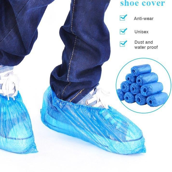 Jual Shoes Cover Sarung Sepatu Plastik APD Pelindung Sepatu Anti Air ...