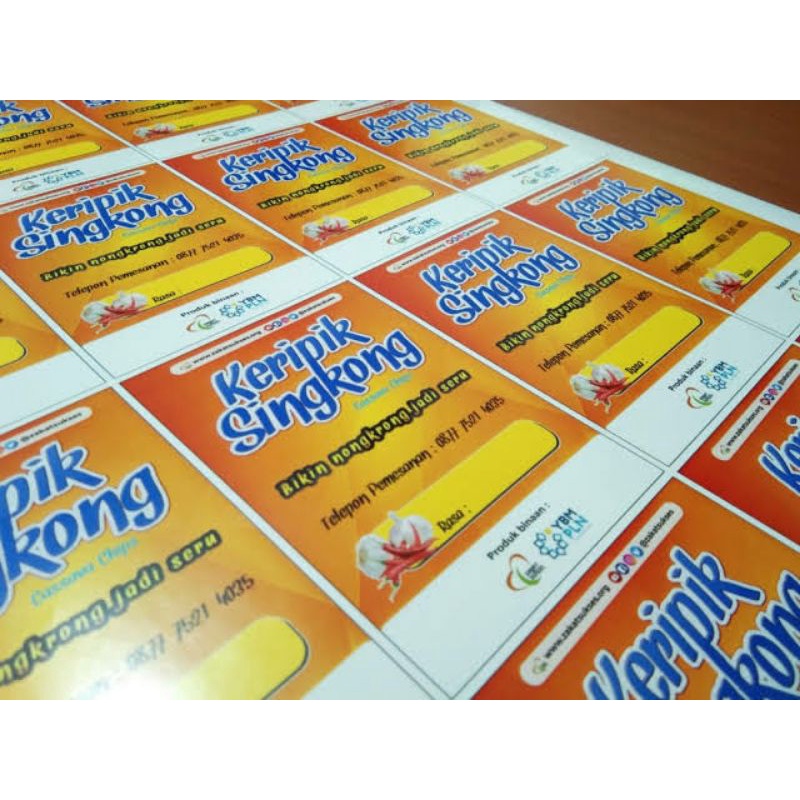 Jual CETAK STIKER KOTAK LABEL MAKANAN STICKER KOTAK KEMASAN PROSES 1 ...