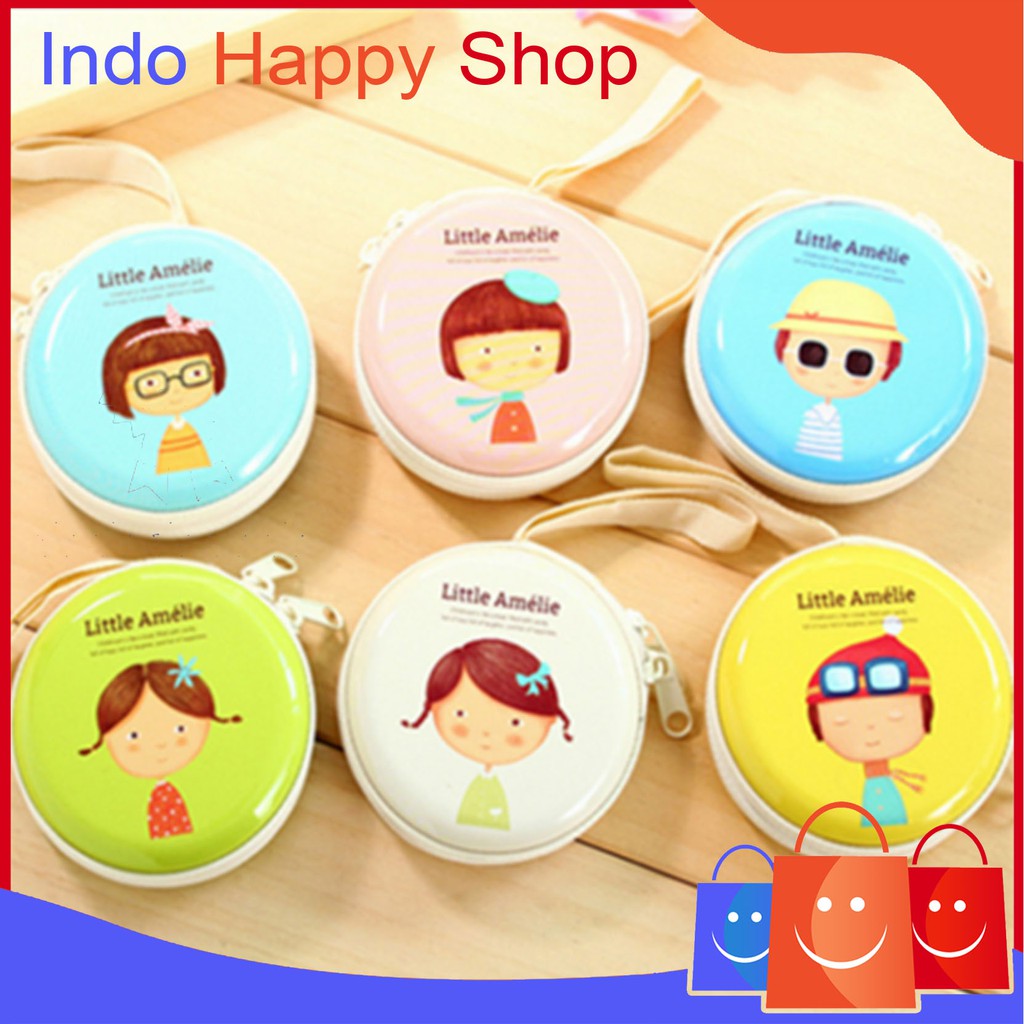 Jual ⭐️𝐈𝐇𝐒 𝟎𝟐𝟒⭐️Dompet Koin Wanita Bulat Karakter Lucu Pouch Mini Coin ...