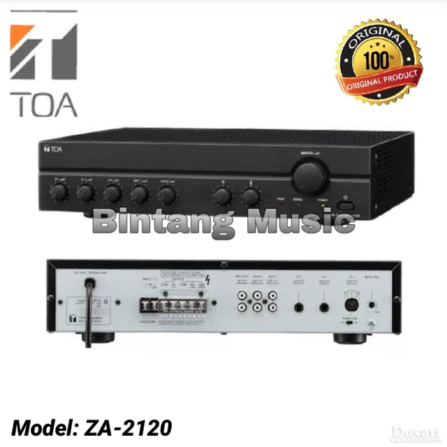 Jual Power Amplifier TOA ZA 2120 Original 120 watt za2120 | Shopee Indonesia