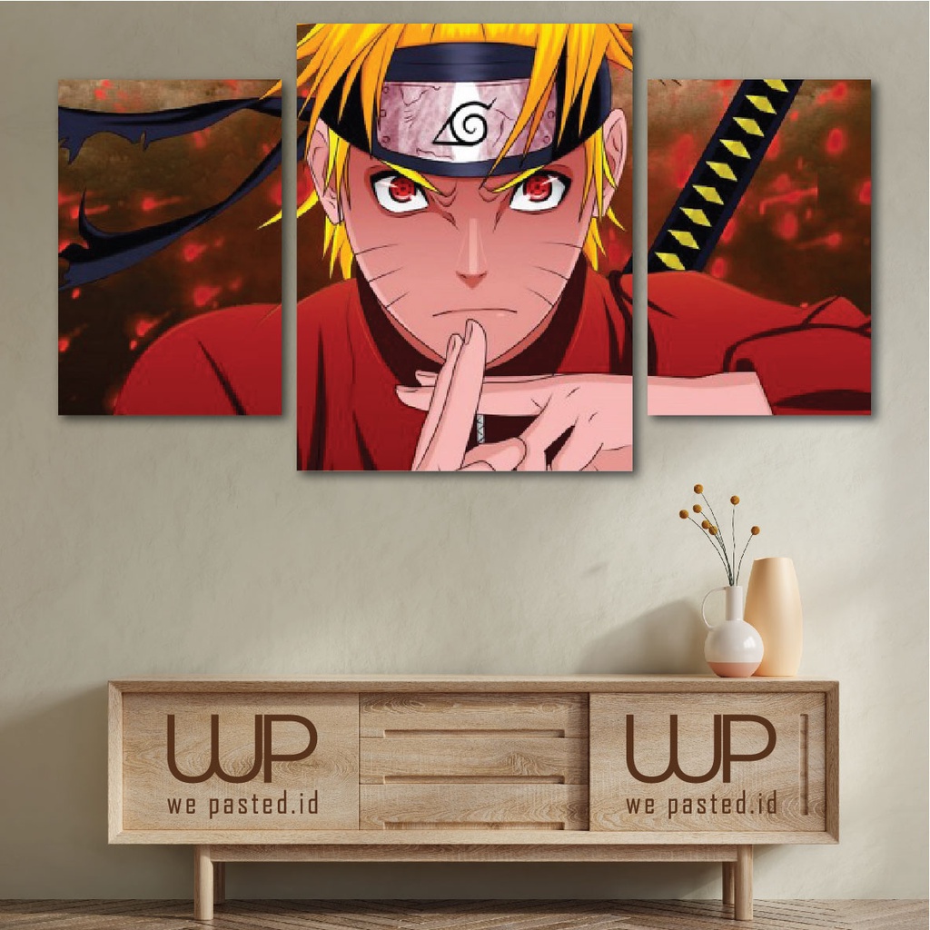 Jual Anime Hiasan Dinding Dekorasi Kamar Big Size Naruto MDF 1 Set ...