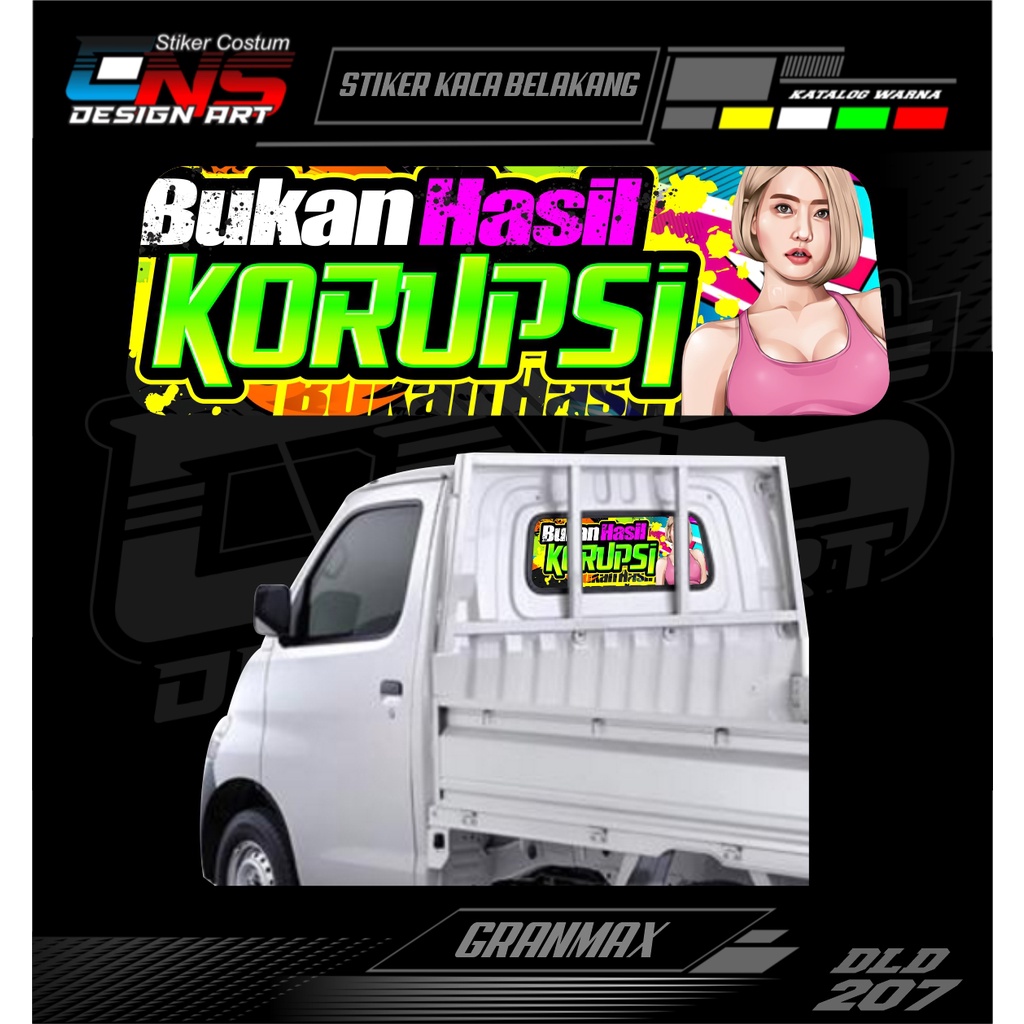 Jual Stiker Kaca Belakang Pick Up GRANMAX Custom Bisa Request Sticker ...