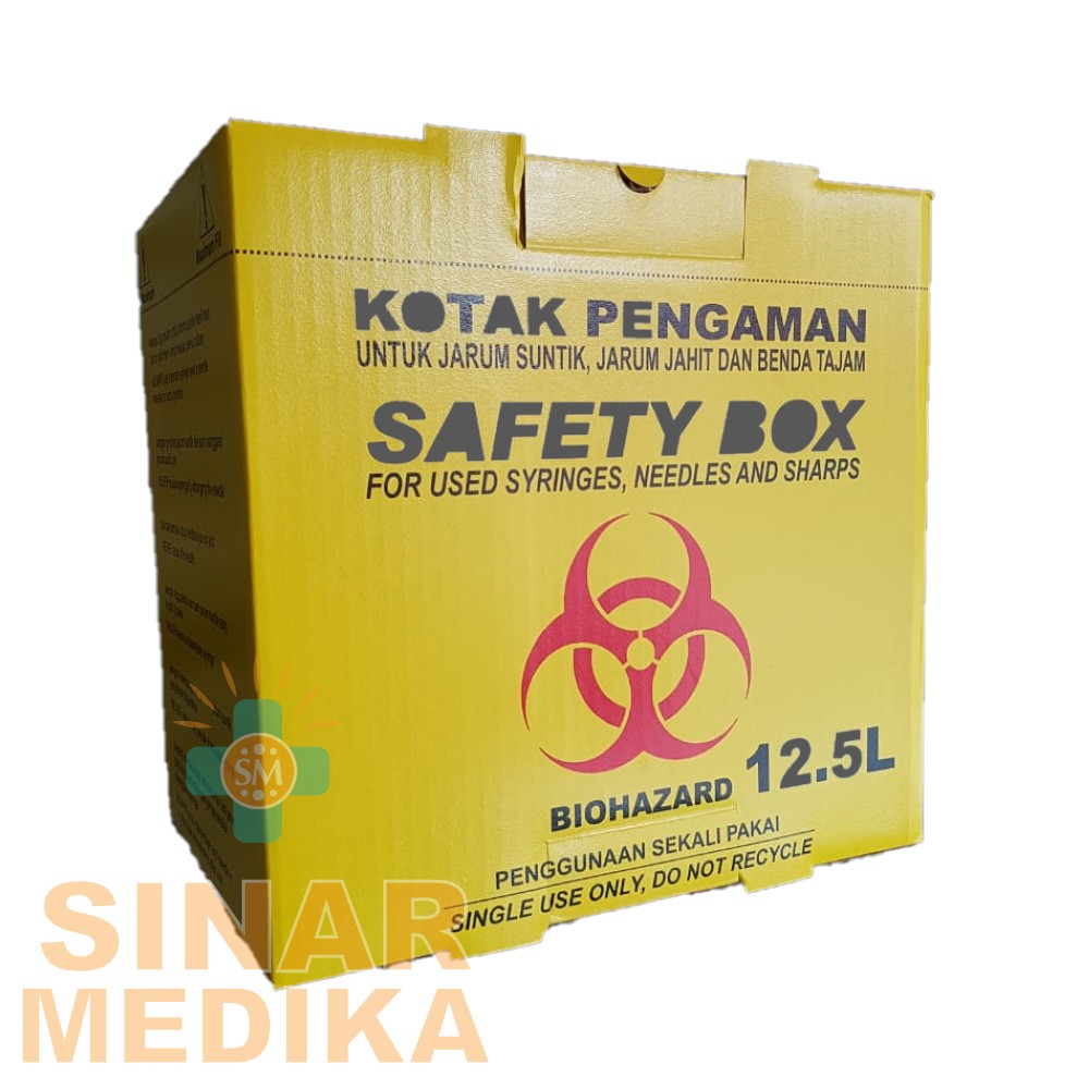 Jual BIOHAZARD SAFETY BOX 12,5L UNTUK LIMBAH MEDIS ( SYRINGE , JARUM ...