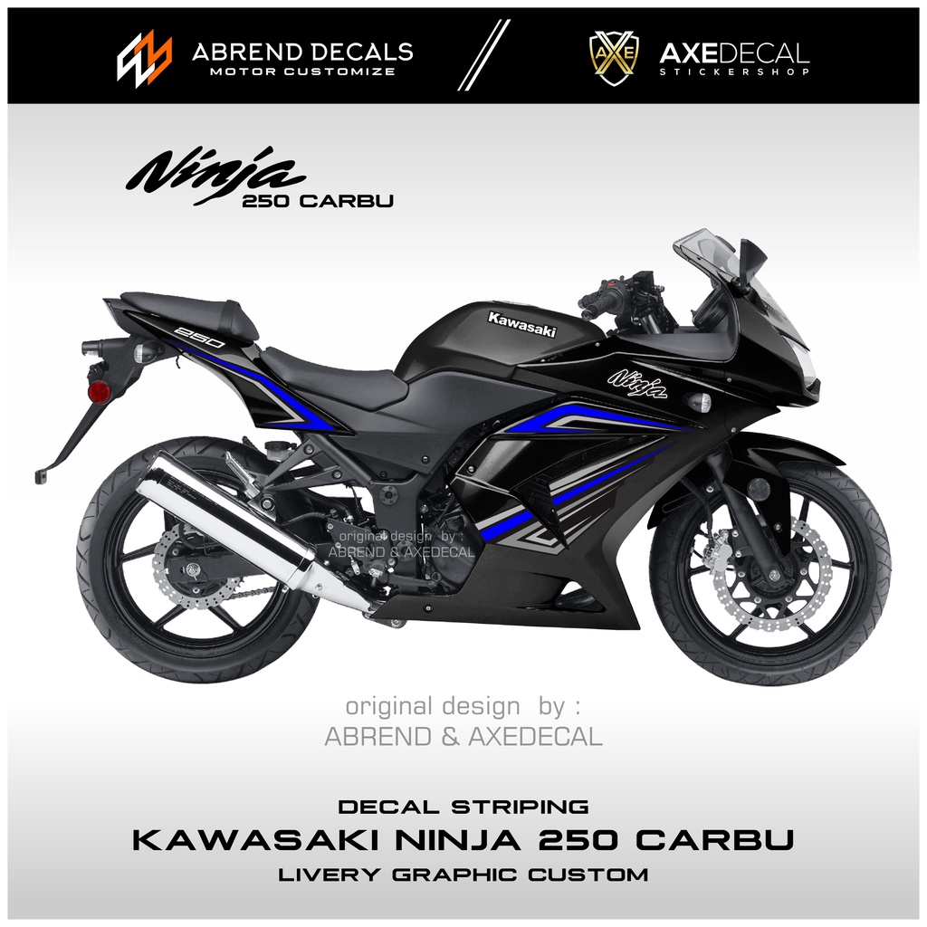 Jual Striping Ninja 250 Karbu Grafis Simpel / Stiker Motor Kawasaki ...