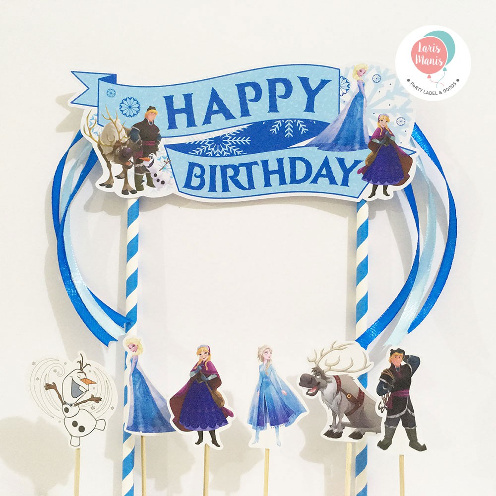 Jual Cake Topper / Hiasan Kue Ulang Tahun tema Frozen | Shopee Indonesia