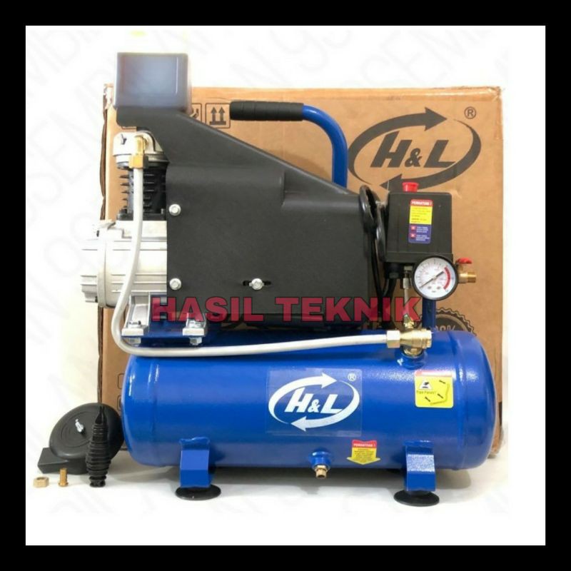 Jual Kompresor Listrik Portable 1 HP / PK Kapasitas 10 Liter H&L ...