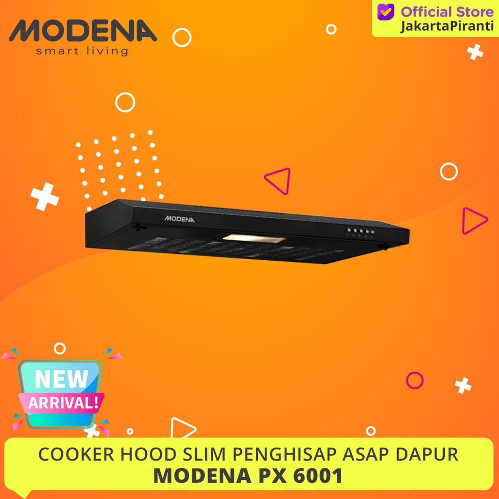 Jual Penghisap Asap Dapur Kompor Slim Hood Modena 60 cm Cooker Hood Modena PX 6001 Garansi Resmi ...