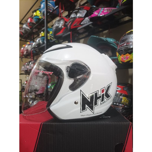 Jual HELM NHK HALF FACE NHK R6 NHK R 6 SOLID BLACK DOFF NHK R6 POLOS ...